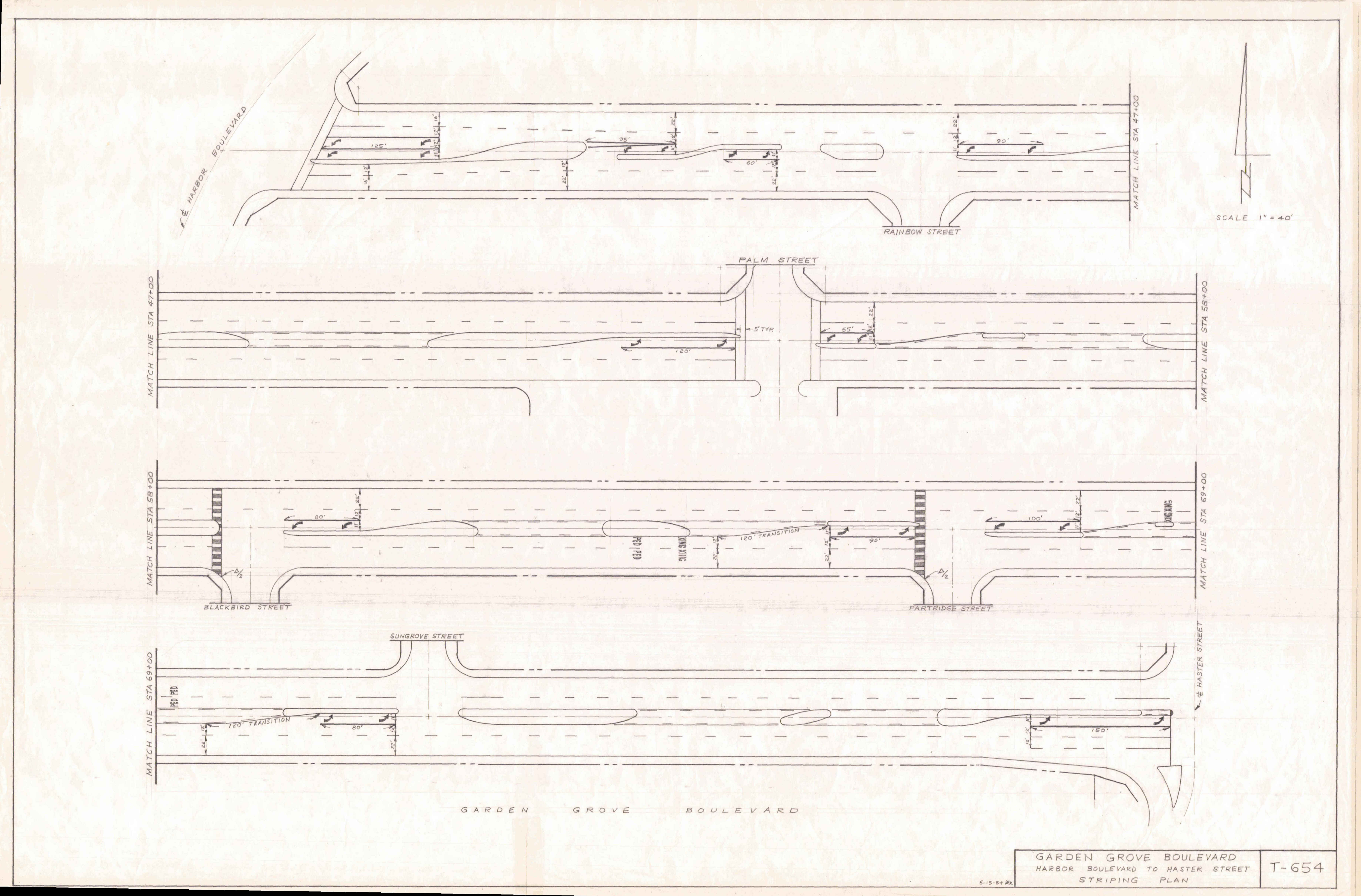 Drawing GARDEN GROVE BOULEVARD HARBOR BOULEVARD TO HASTER STREET ...